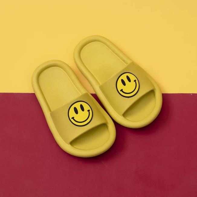 Smiley print kids slides | Custom Flip Flops